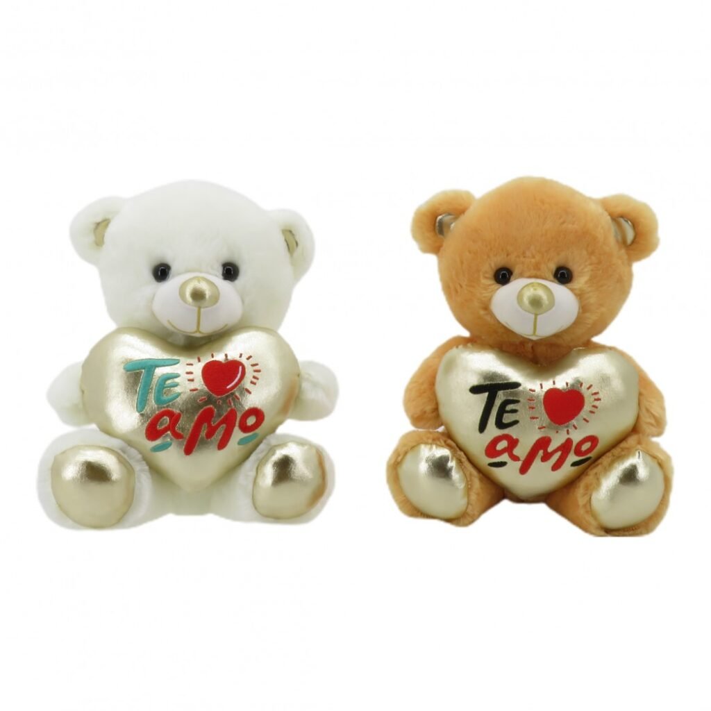 OSO CON CORAZON DORADO – Mayorista de peluches