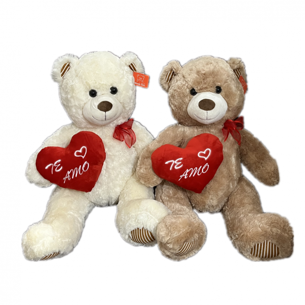 OSO CON CORAZON Y MOÑO – Mayorista de peluches