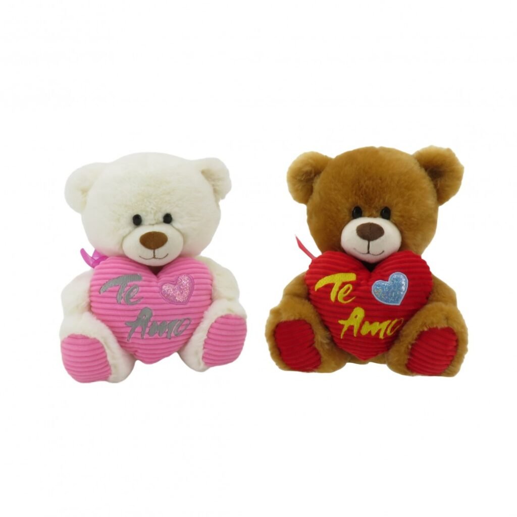 OSO CON CORAZON Y MOÑO – Mayorista de peluches